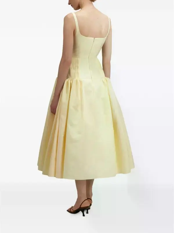 THE ARKOW Sienna Pleated Waist Midi Dress