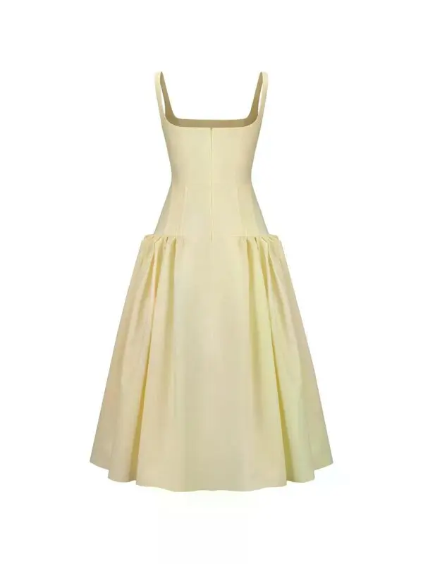 THE ARKOW Sienna Pleated Waist Midi Dress