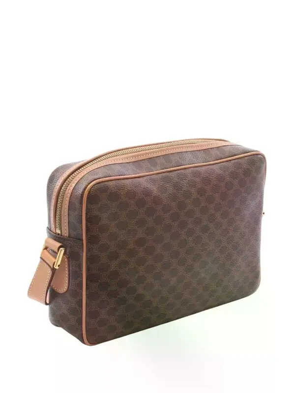 Celine 2014 Macadam Coated Canvas Crossbody Bag - Brown
