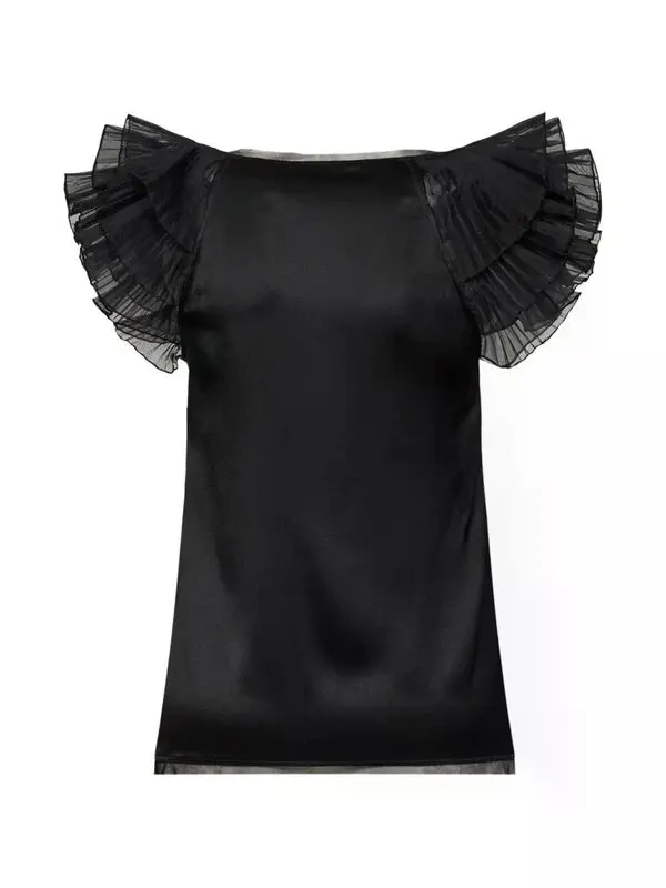 ALINA Bow-detail Short-sleeved Blouse