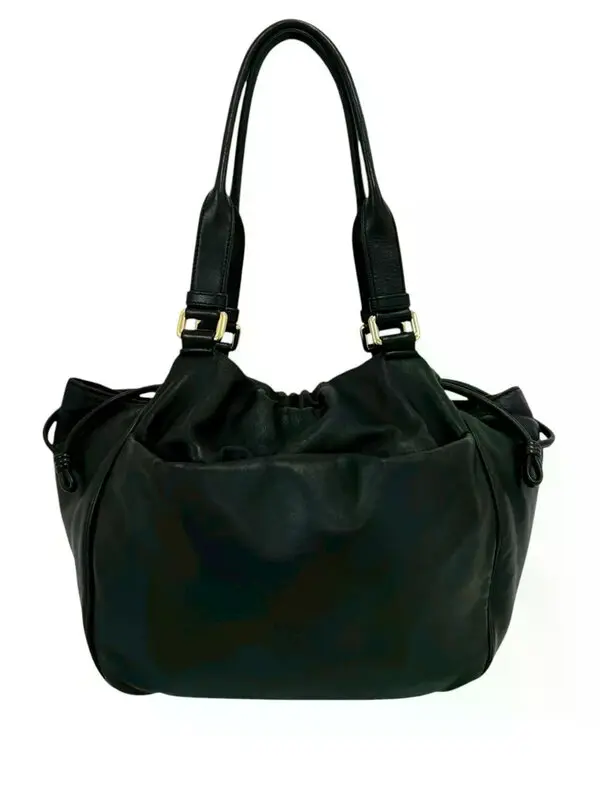 Loewe 2010-2026 Leather Anagram Shoulder Bag - Black