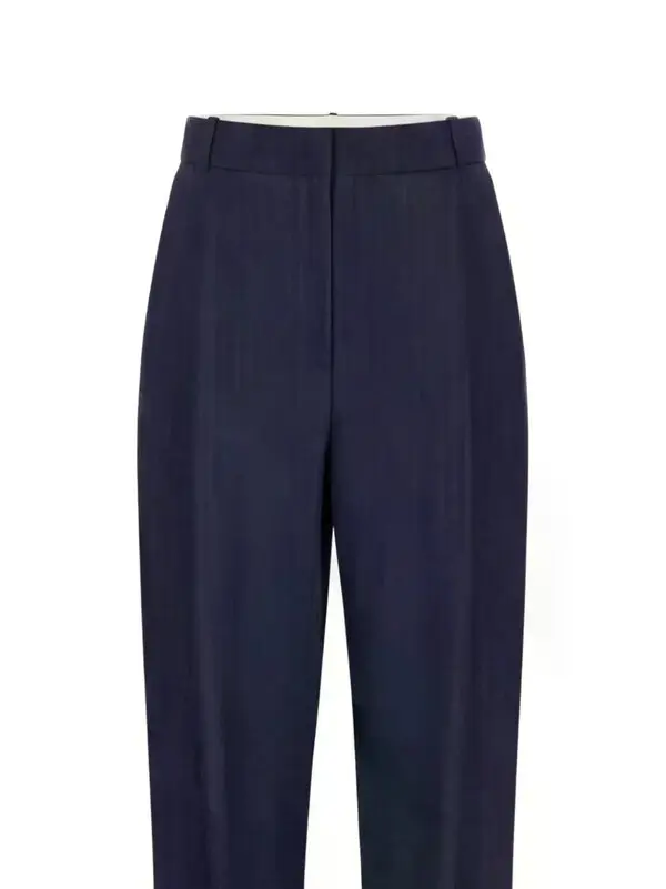Elisabetta Franchi Pinstriped Trousers In Cool Wool Fabric