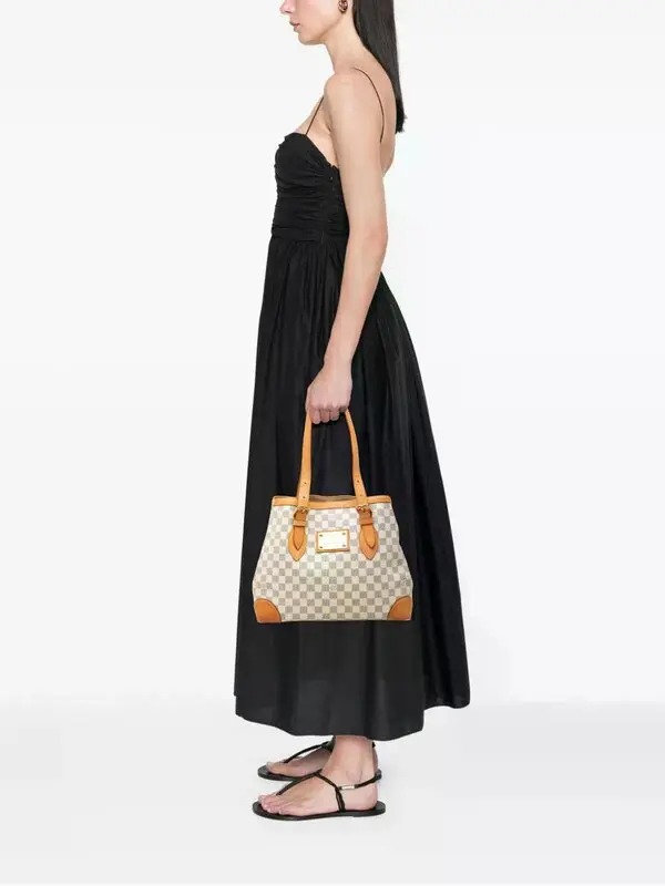 LOUIS VUITTON 2008 Damier Azur Hampstead Mm Tote Bag