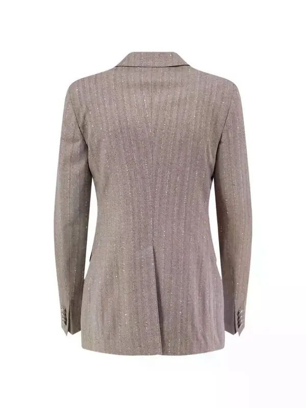 Tagliatore Sequin-embellished Pinstripe Suit