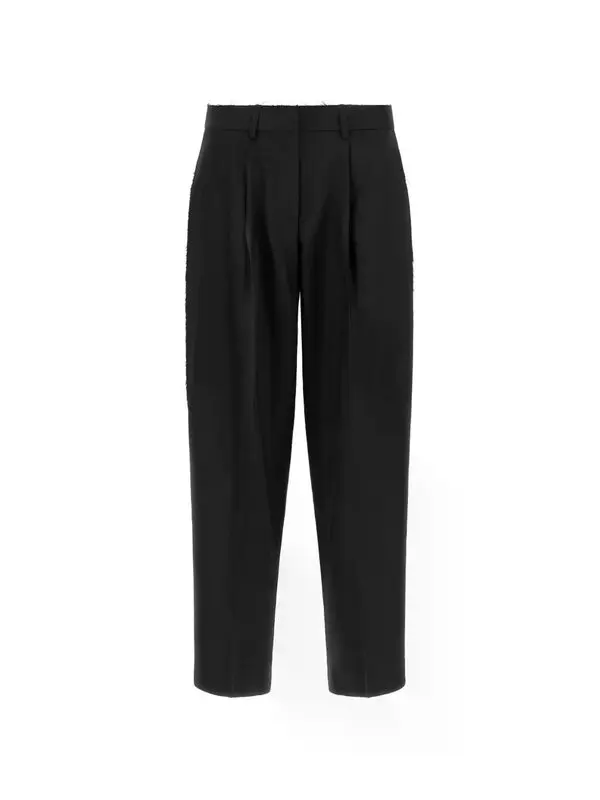 GIANLUCA CAPANNOLO Nora Pleated Frayed Trousers