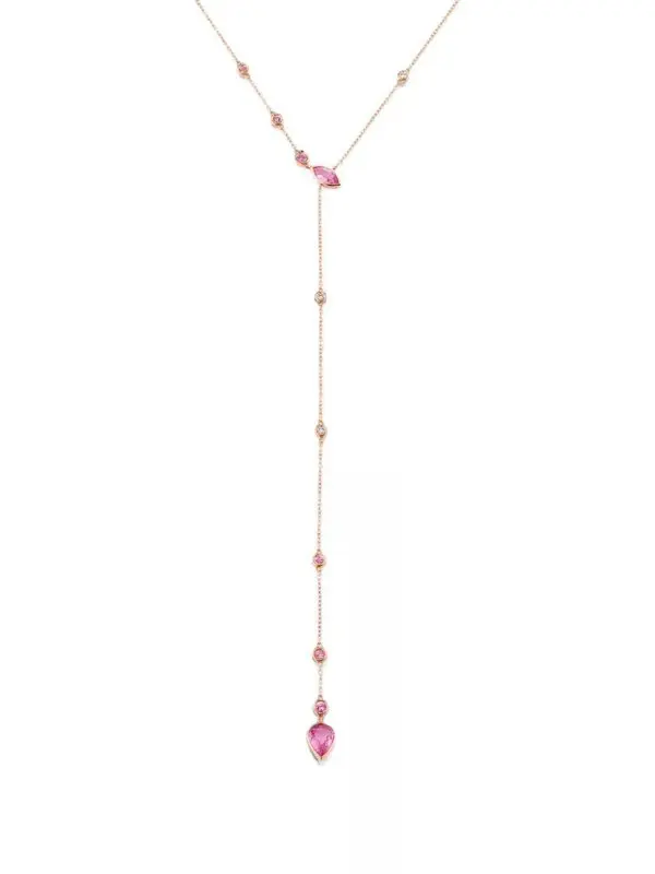 Shay Sapphire And Diamond Lariat Necklace - Pink