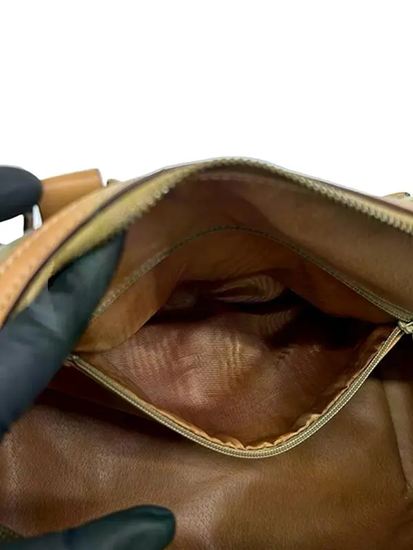 Celine 20th Century Macadam Coated Canvas Boston Bag - Neutrals