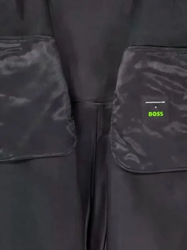 Hugo Boss Leather Jacket With Zip Pockets