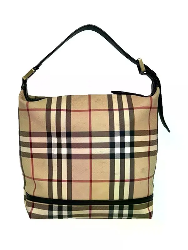 Burberry 20th Century House Check Coated Canvas Handbag