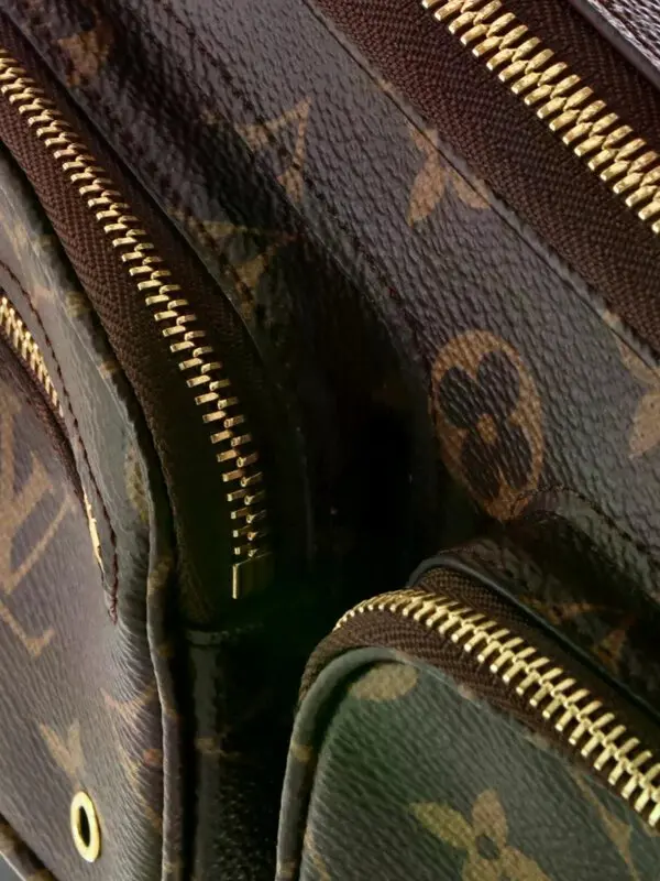 LOUIS VUITTON Monogram Canvas Utility Crossbody Bag With Pouch - Brown