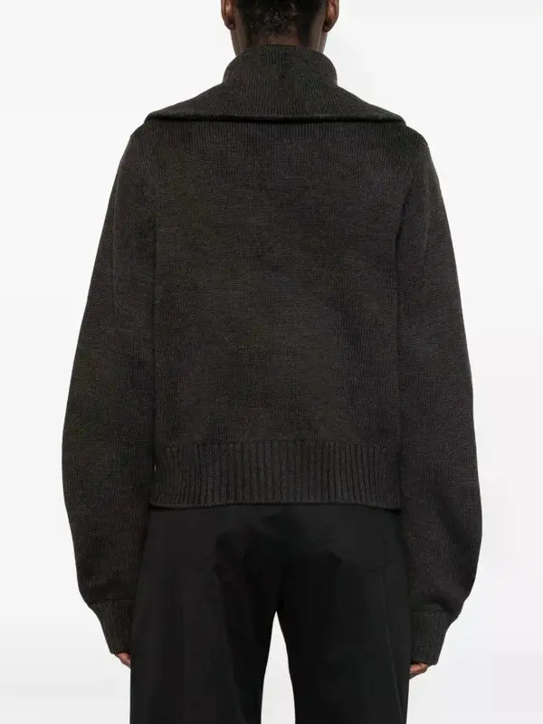 LAMRONS Flap-pocket Zip-up Cardigan