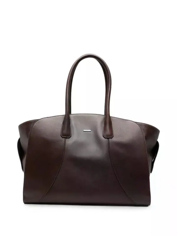 Emporio Armani Logo-plaque Leather Tote Bag