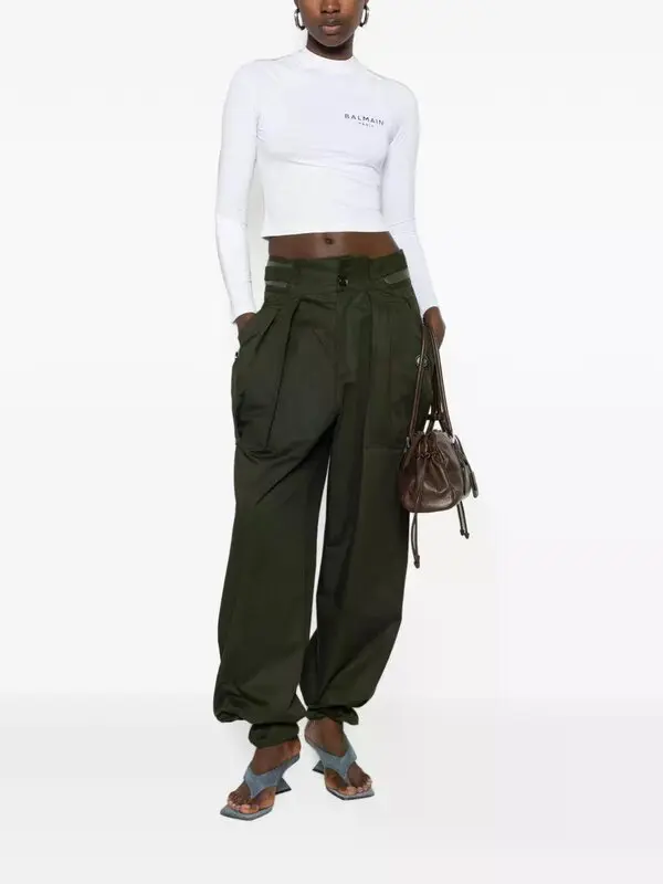 Balmain Logo-print Cropped T-shirt