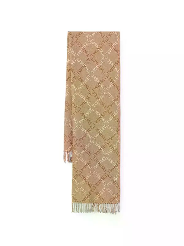 TWINSET Logo-print Fringed Scarf