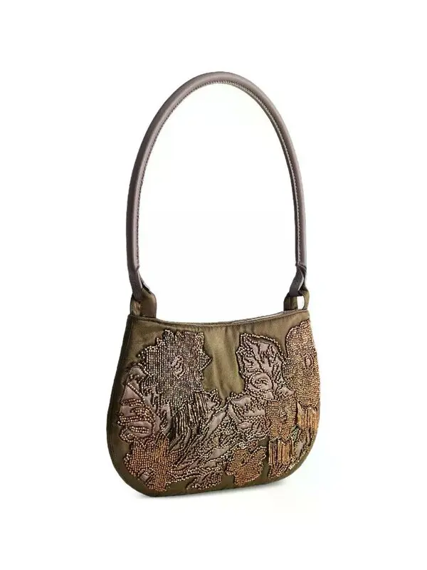 Shanghai Tang Lune Bead-embellished Shoulder Bag