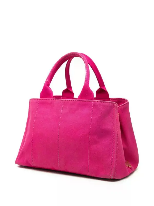 Prada 2013-2026 Canvas Canapa Logo Tote Satchel