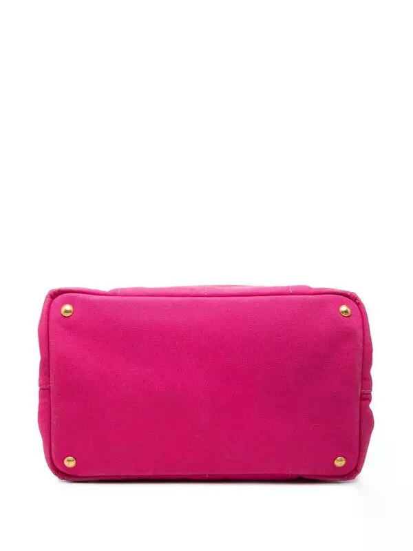 Prada 2013-2026 Canvas Canapa Logo Tote Satchel