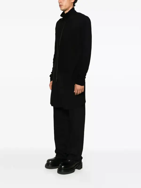 LEON EMANUEL BLANCK Waffle-knit Zip-up Coat