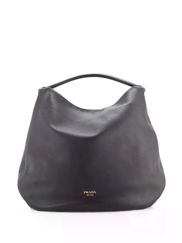 Prada Slouch Leather Large Hobo Bag