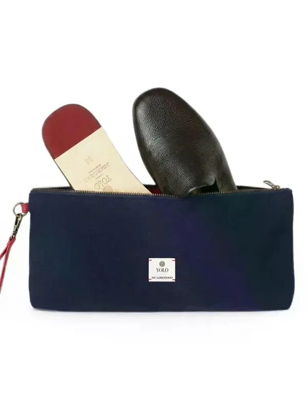 SCAROSSO Atlas Travel Grained Leather Slippers