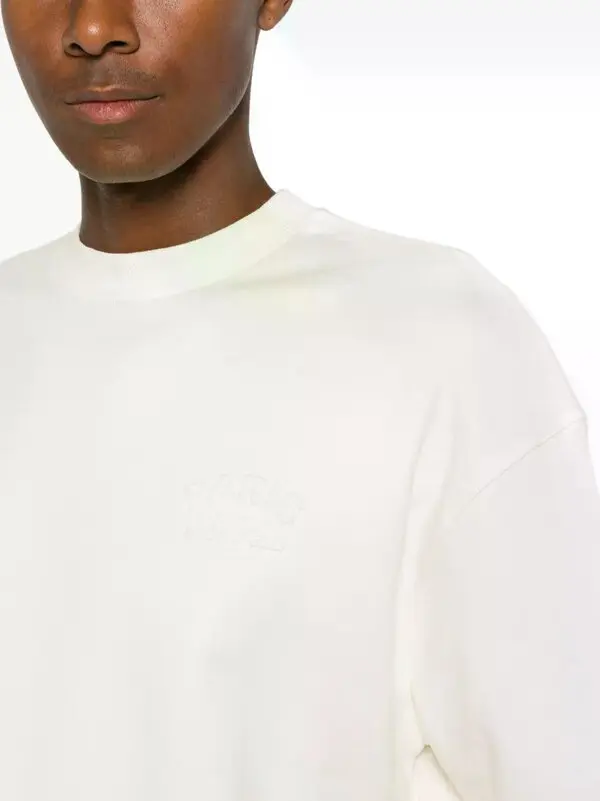 Karl Lagerfeld Logo-embroidered Ribbed-trim T-shirt