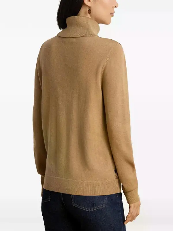Ralph Lauren Belt-print Roll-neck Sweater
