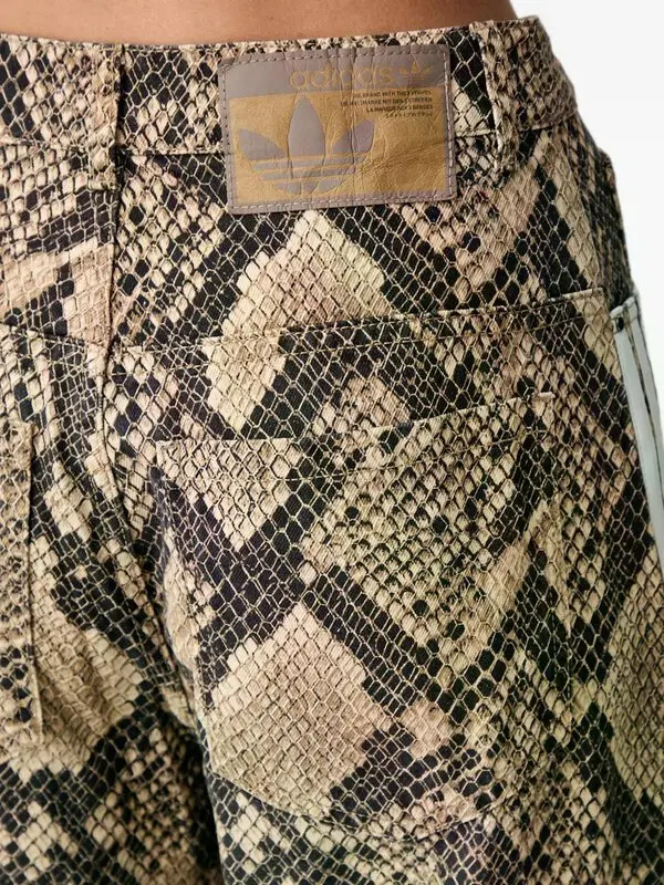 Adidas Snake-print Denim Loose Pants