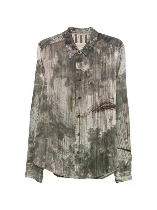 ZIGGY CHEN Graphic-print Button-down Shirt