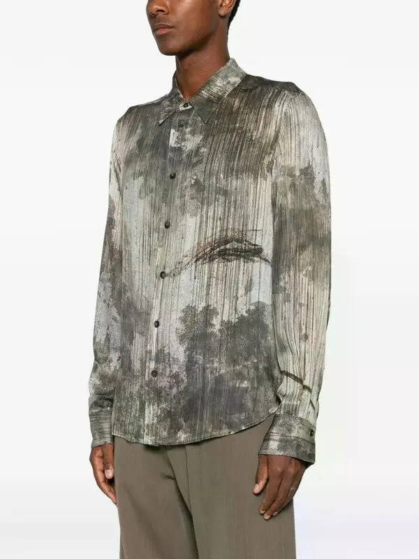 ZIGGY CHEN Graphic-print Button-down Shirt