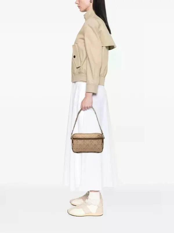 FERRAGAMO 2010-2026 Gancini Canvas Shoulder Bag