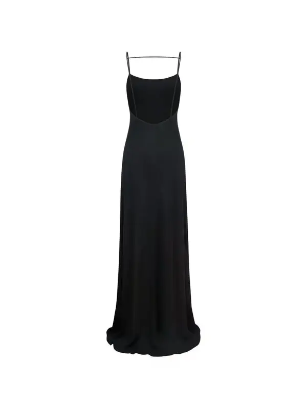 THE ARKOW Laura Open-back Crepe Maxi Dress