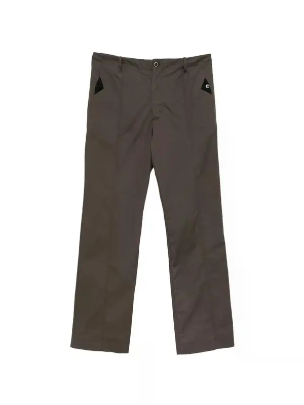 KIKO KOSTADINOV Contrast-panel Straight-leg Trousers - Brown
