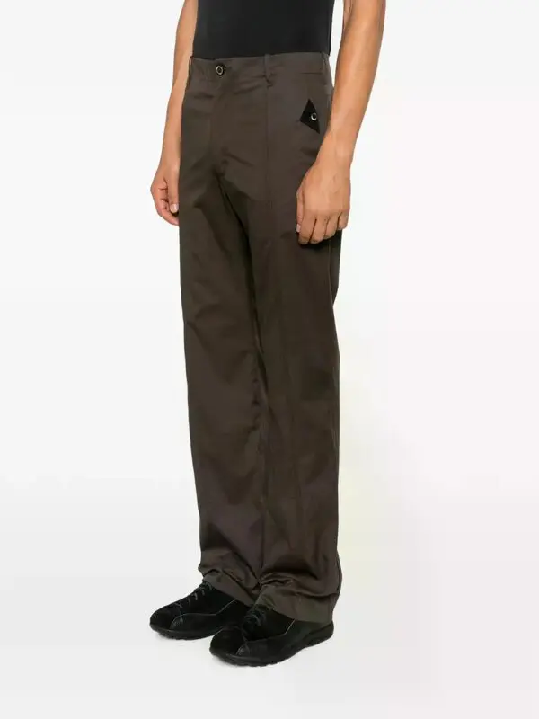 KIKO KOSTADINOV Contrast-panel Straight-leg Trousers - Brown