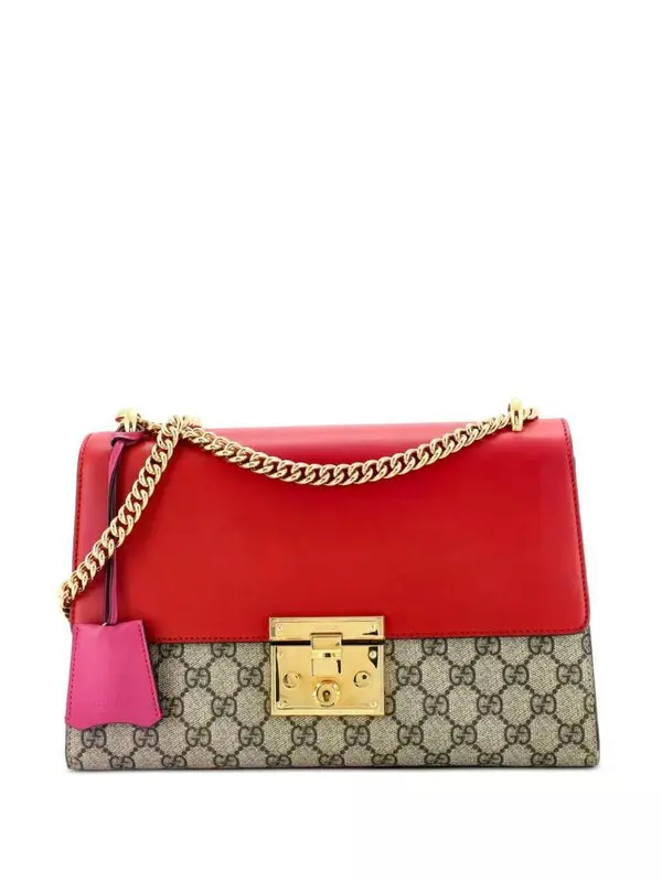 Gucci Padlock Gg Coated Canvas And Leather Medium Shoulder Bag
