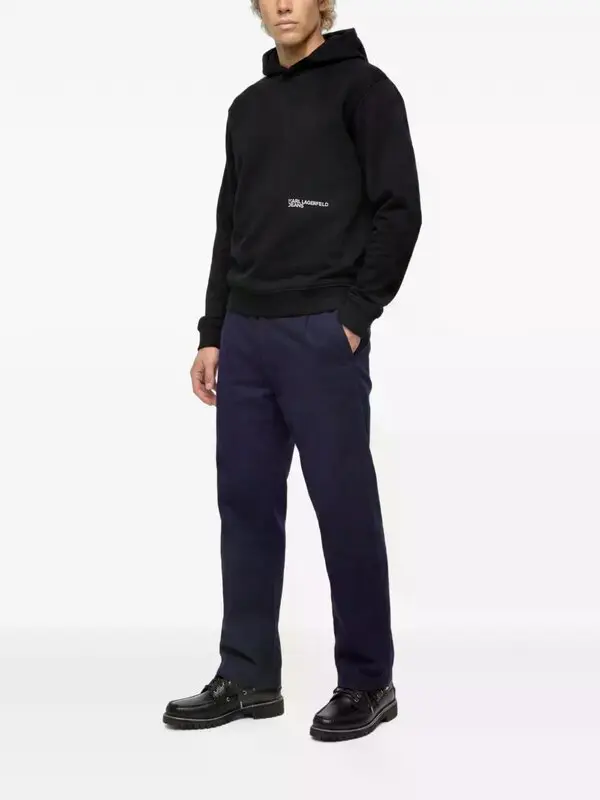 Karl Lagerfeld Logo Print Hoodie - Black