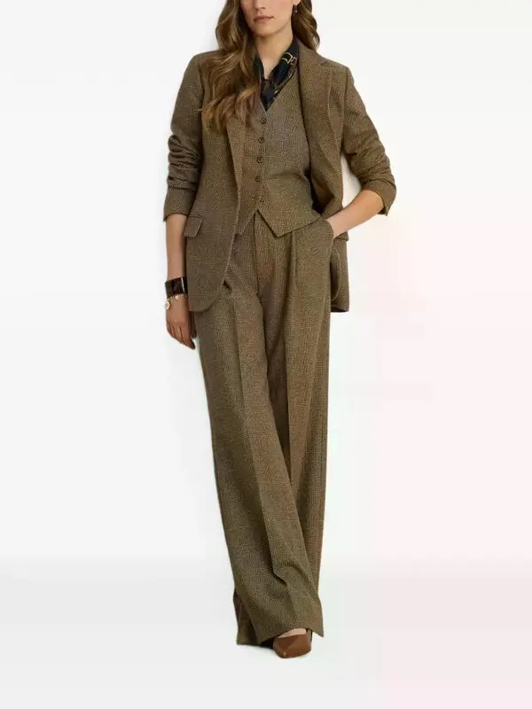 Ralph Lauren Kirahn Check-pattern Wool Trousers