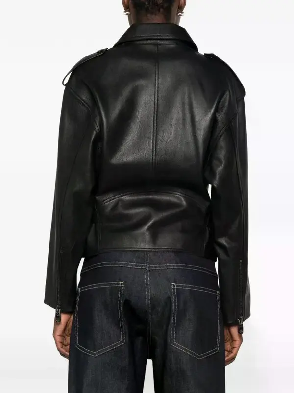 Emporio Armani Belted Leather Jacket