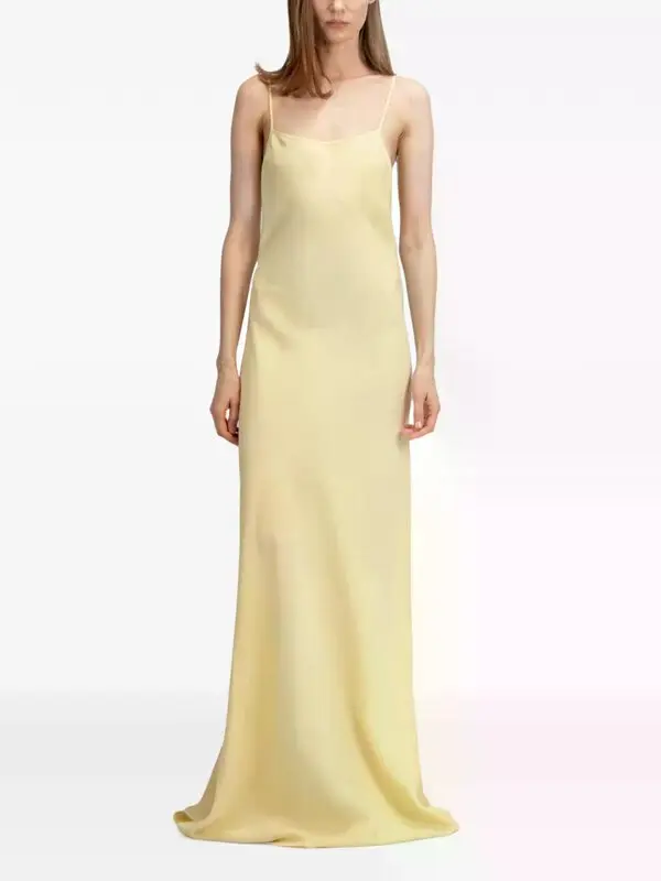 THE ARKOW Laura Crepe Open-back Maxi Dress - Yellow