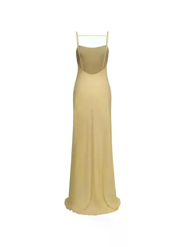THE ARKOW Laura Crepe Open-back Maxi Dress