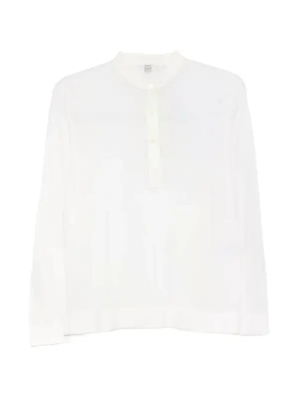 TOTEME Button-placket Long-sleeve Sweater