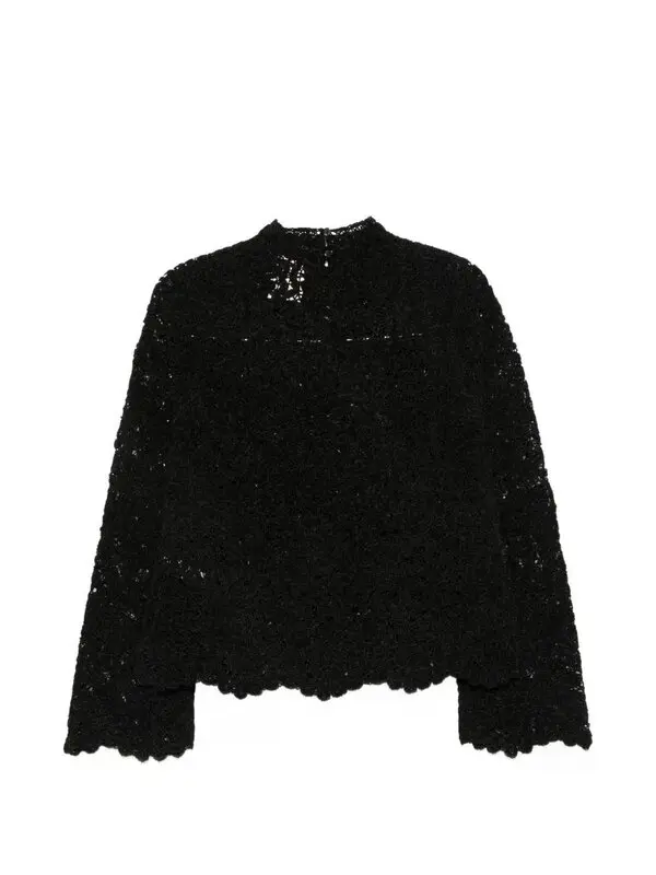 SEMICOUTURE Crochet Scalloped-edge Jumper
