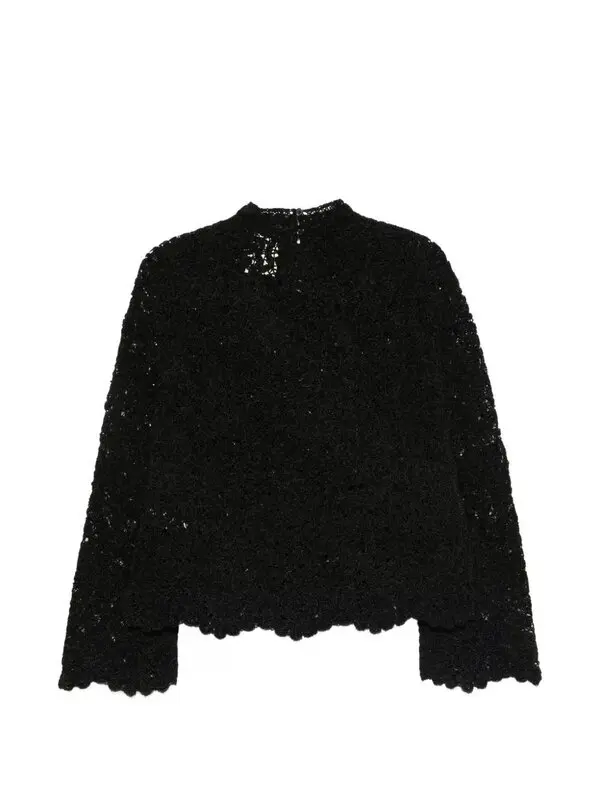 SEMICOUTURE Crochet Scalloped-edge Jumper