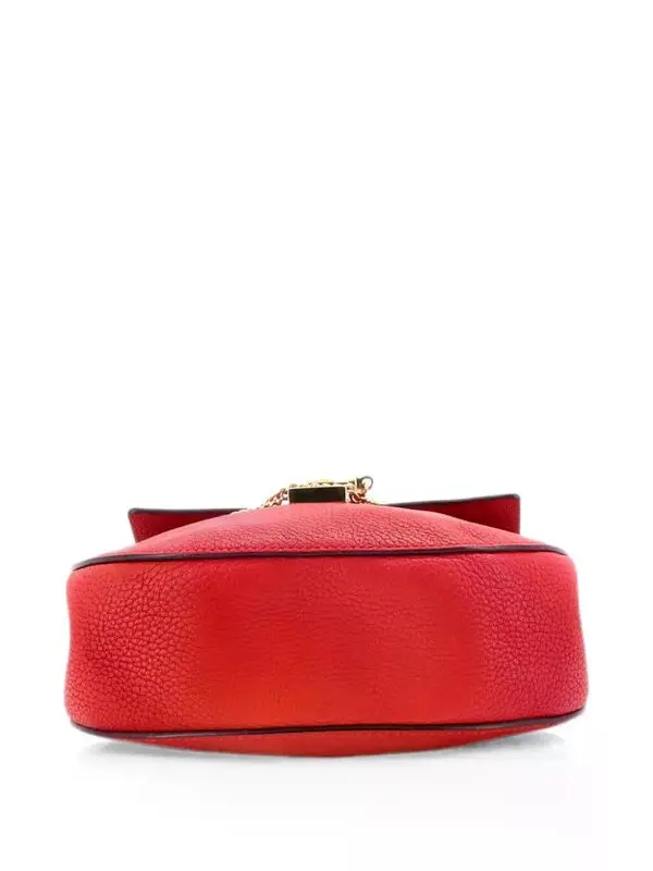 Chloé Drew Leather Small Crossbody Bag - Red