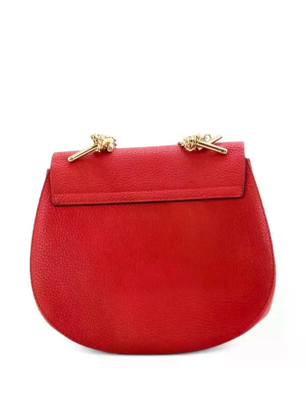 Chloé Drew Leather Small Crossbody Bag - Red