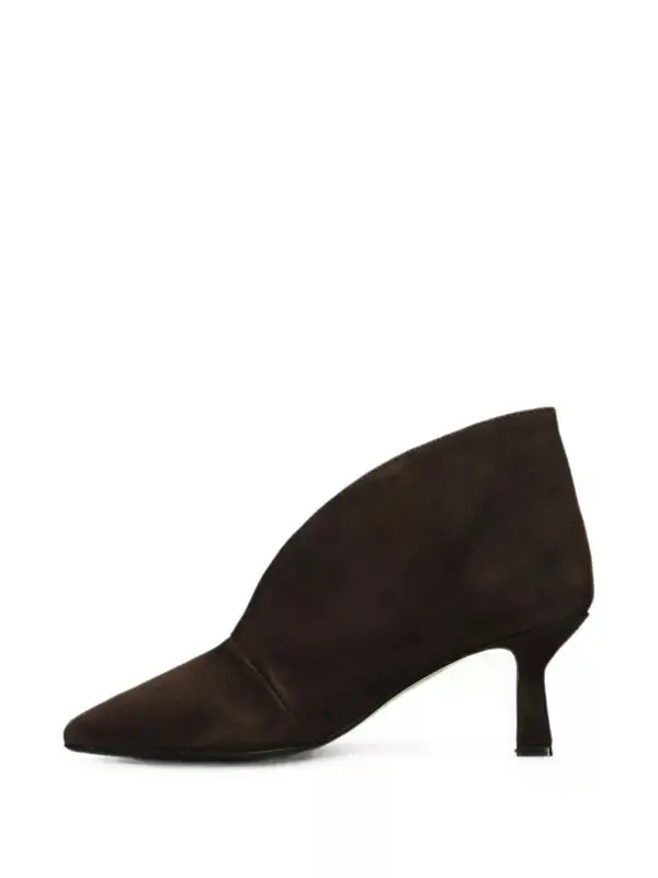 L'ARIANNA Pointed-toe Suede Ankle Boots