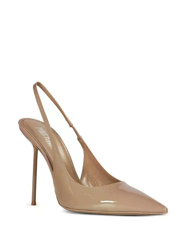 Paris Texas Lidia Patent Leather Slingback Pumps - Neutrals