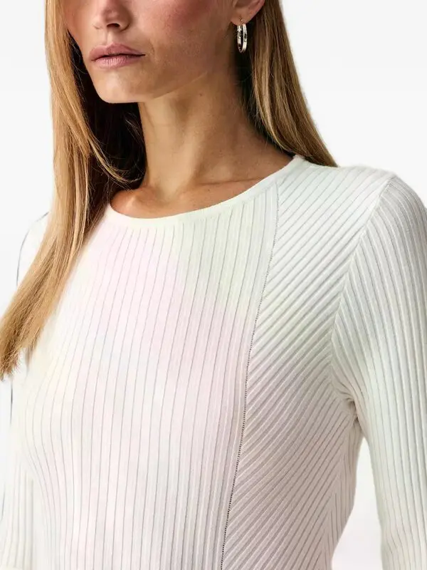 TWINSET Lace-trim Ribbed Sweater
