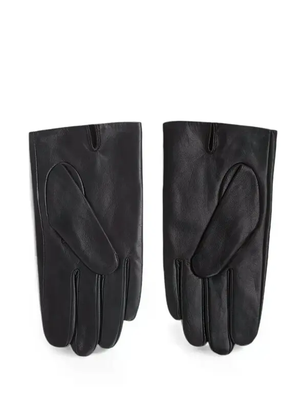 Karl Lagerfeld Logo-plaque Leather Gloves