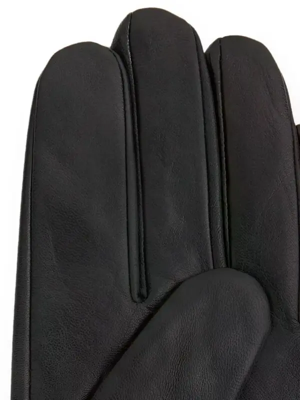 Karl Lagerfeld Logo-plaque Leather Gloves