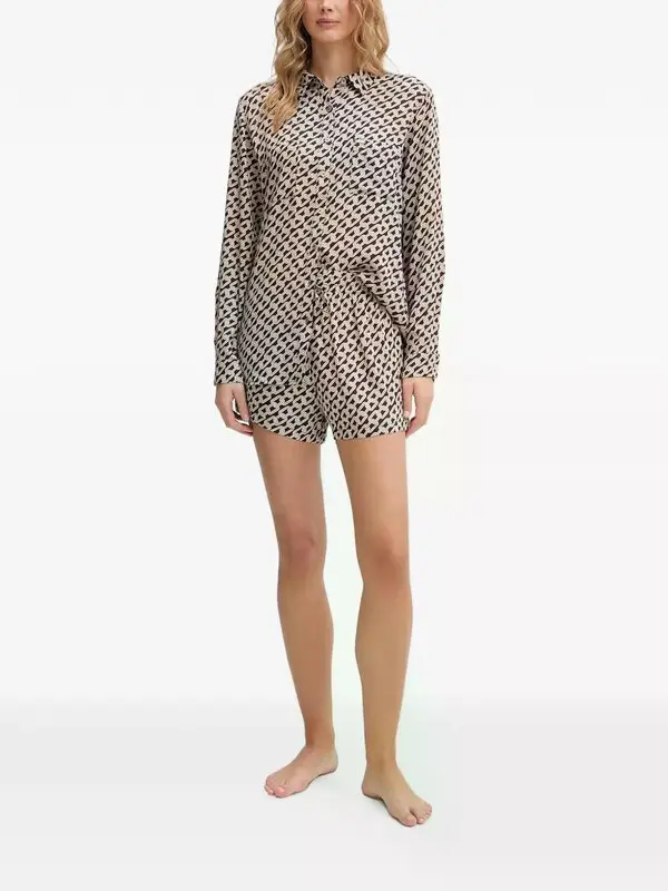 Melissa Odabash Annie Chain-print Drawstring Shorts